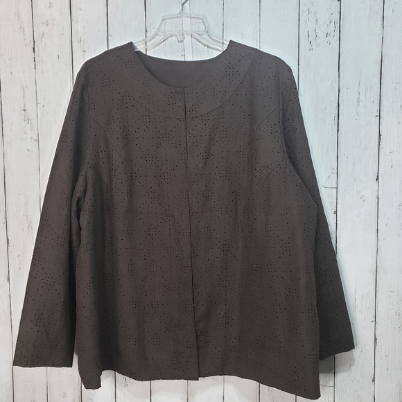 Maggie Barnes | Jackets & Coats | Maggie Barnes Womens Brown Faux Suede ...